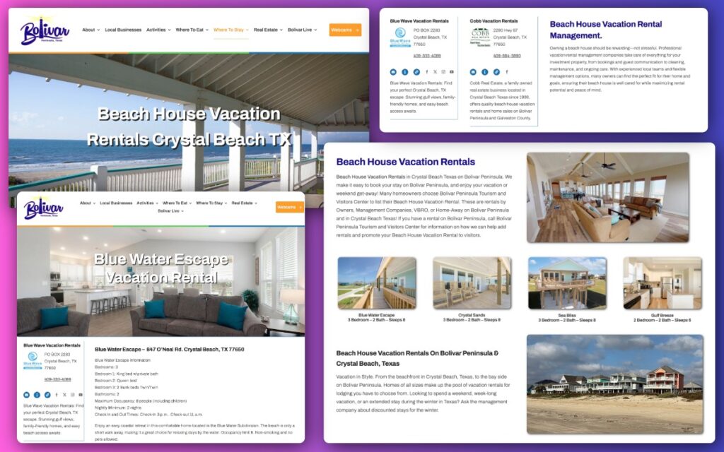 Beach House Vacation Rentals: Bolivar Peninsula, And Crystal Beach ...